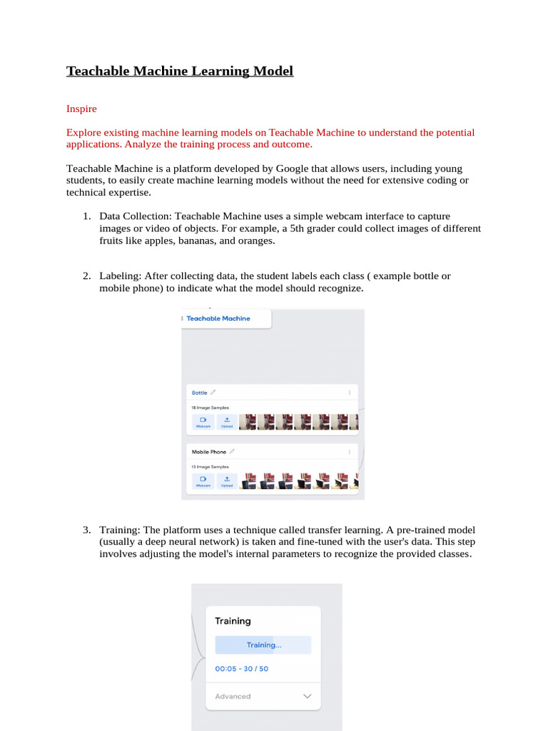 Teachable Machine: ML Lesson Plan | PDF | Machine Learning | Recycling