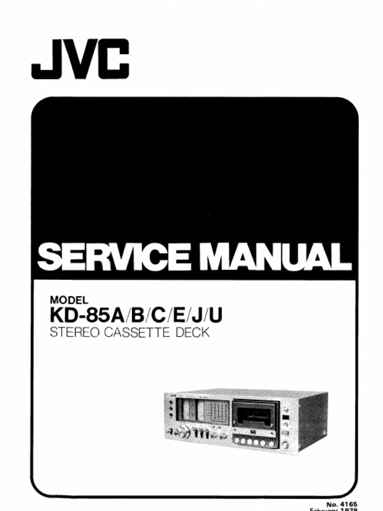 JVC KD 85 Service Manual | PDF