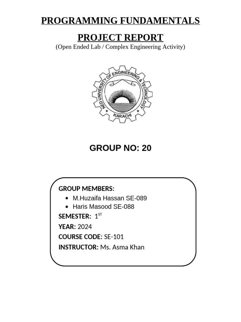 Project Report | PDF | Computer Engineering | Software Engineering