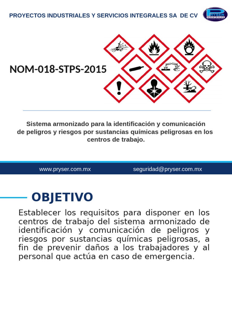 NOM-018-STPS-2015 Sistema Armonizado para La Identificacion y Comunicacion de Peligros y Riesgos ...