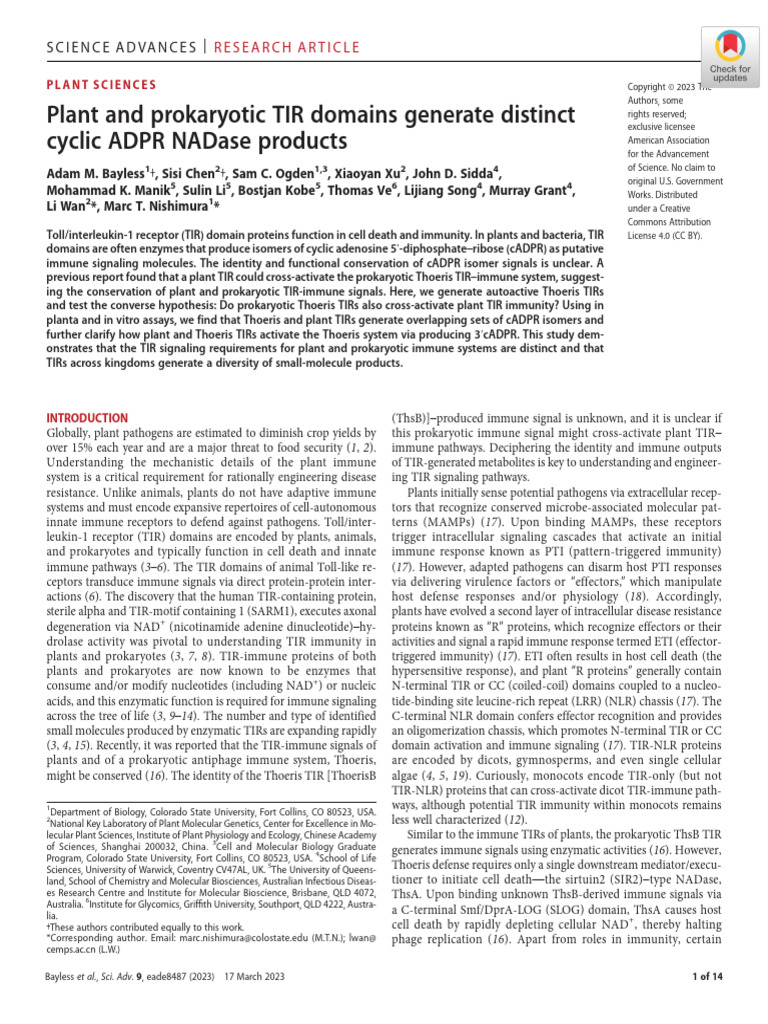 sciadv.87 | PDF | Cell Signaling | Signal Transduction