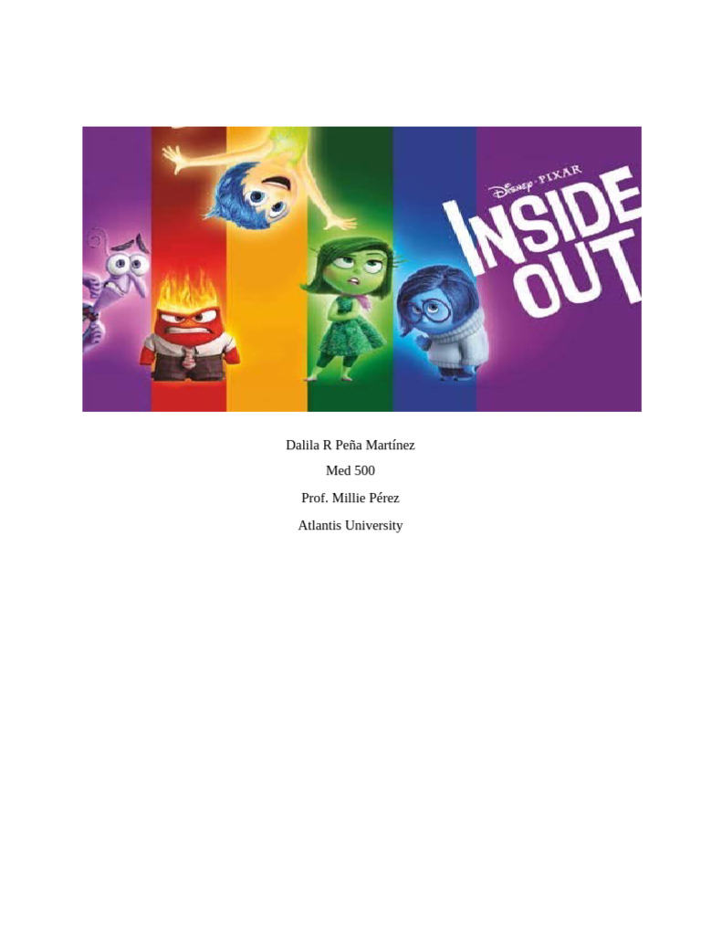 Inside Out Analisis Pelicula Final | PDF | Las emociones | Pensamiento