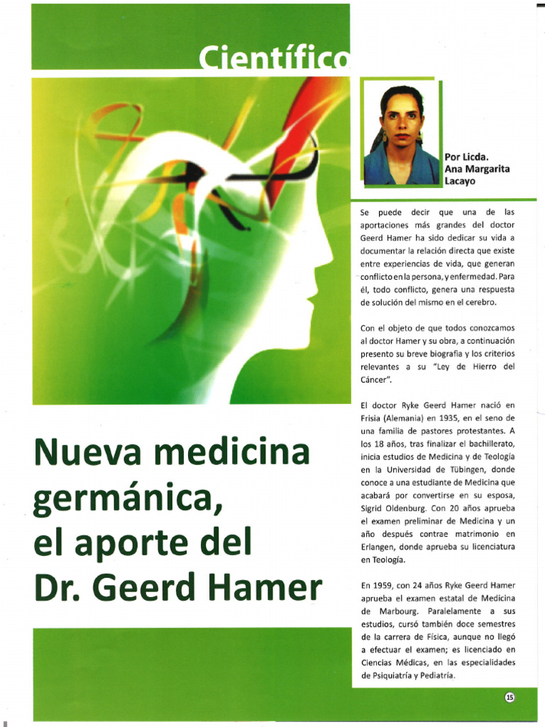 Nueva Medicina Germanica El Aporte Del DR Geerd Ha | PDF