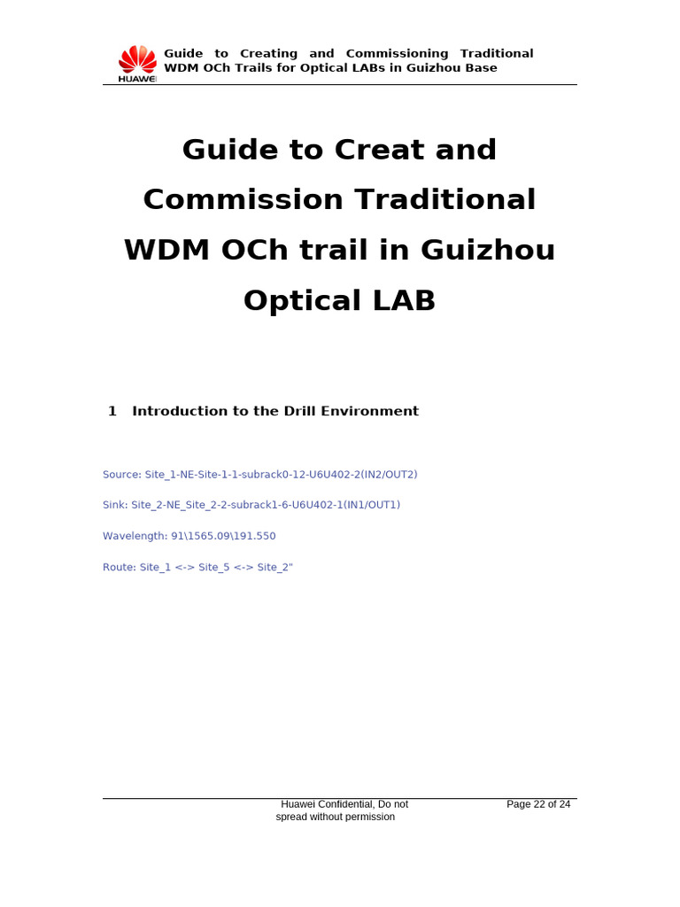 Guide To Creat and Commission Traditional WDM OCh Trail | PDF ...