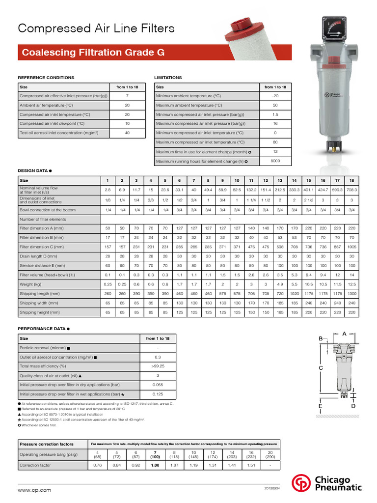 CP - Grade - G - Line - Filters - Datasheet - EN - Brendola - Ed - 00 ...