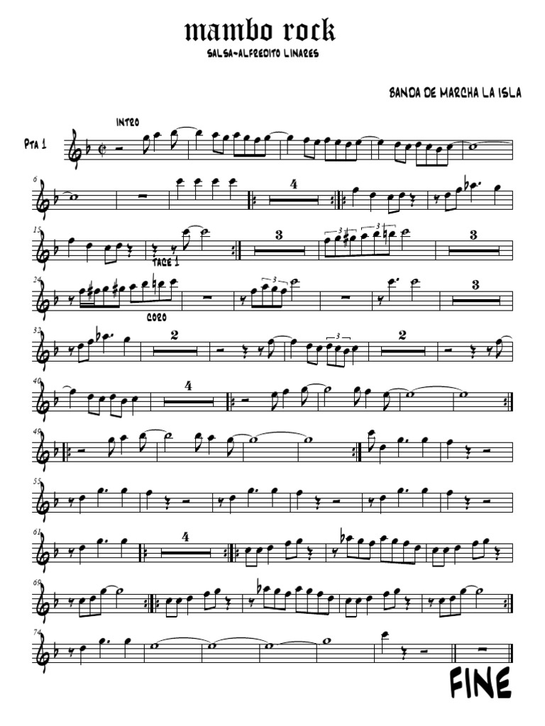 El Mambo Rock 2017 La Isla Brass - Trumpet in BB 1 FB | PDF