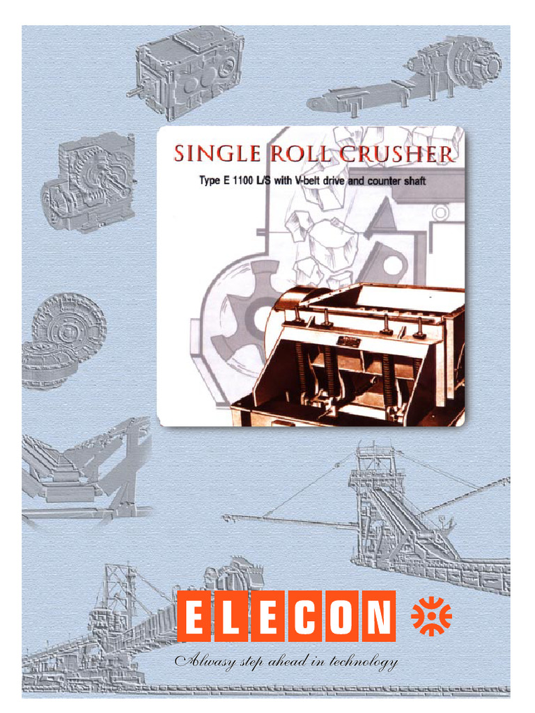 Single Roll Crusher | PDF | Secondary Sector Of The Economy | Mechanical Engineering