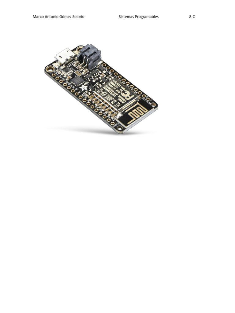 Adafruit Feather Huzzah Esp8266 Pdf Arduino Unidad Central De Procesamiento