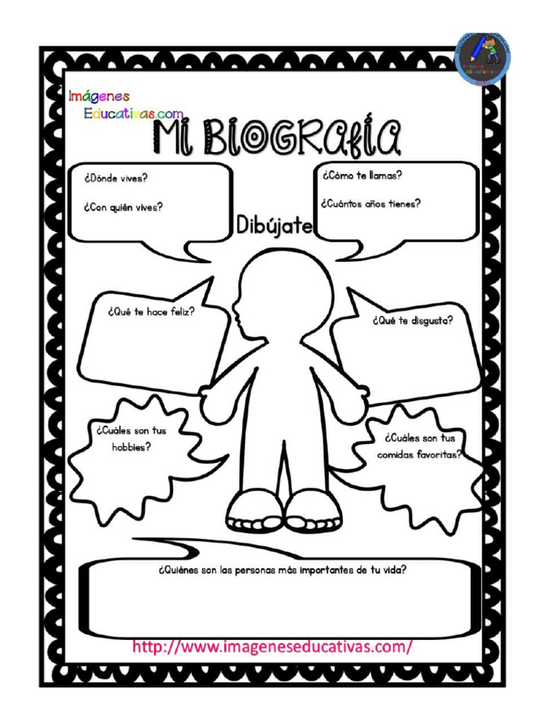 Biografia Para Niños Ficha Pdf