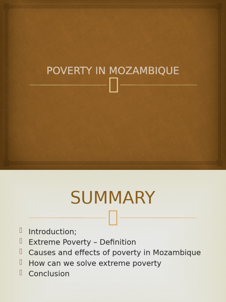 Poverty in Mozambique | PDF | Poverty | Poverty & Homelessness