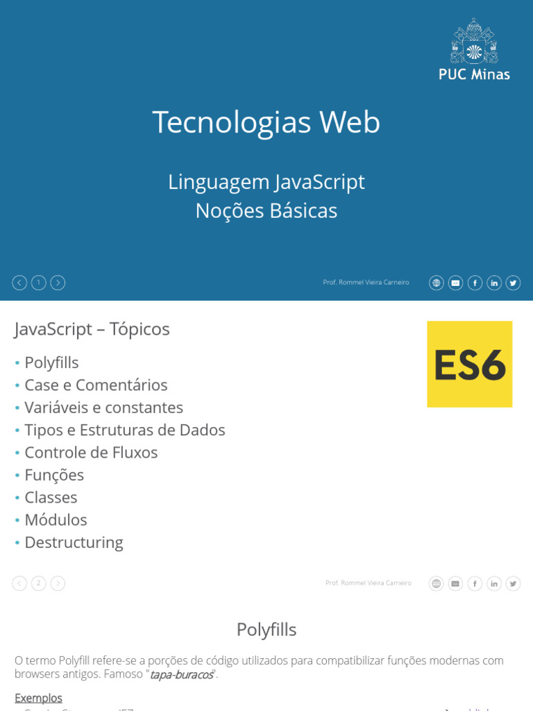 WEB - 05.1 - Linguagem Javascript - Noções Básicas-1 | PDF | Controle ...