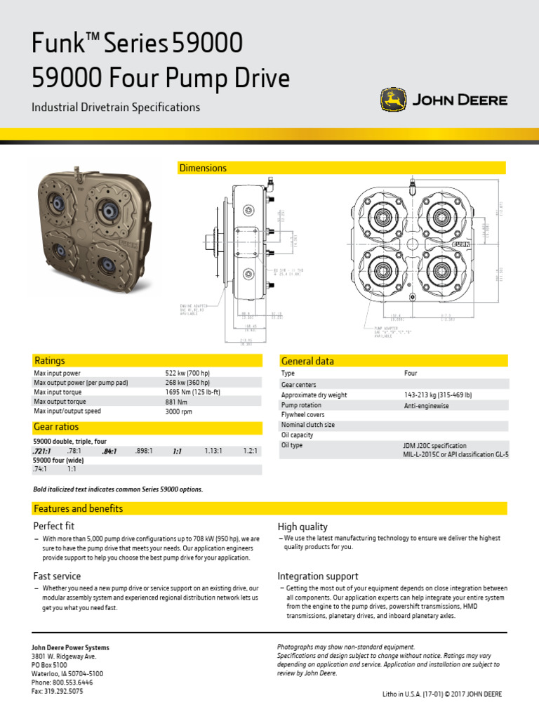 Funk 59000 Four Pump Drive | PDF | Horsepower | Pump