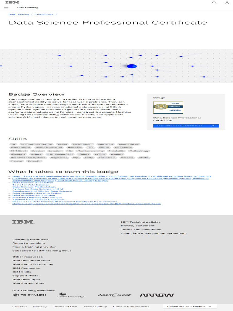 IBM - Data Science Professional Certificate | PDF