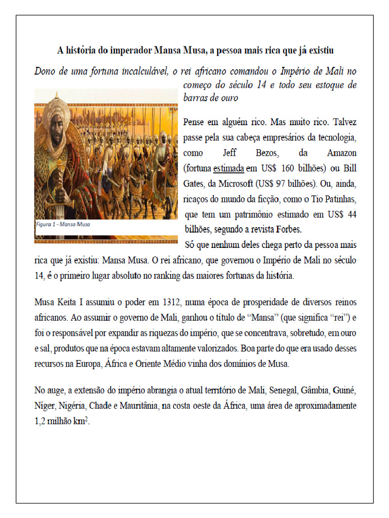 Mansa Musa e Nzinga | PDF