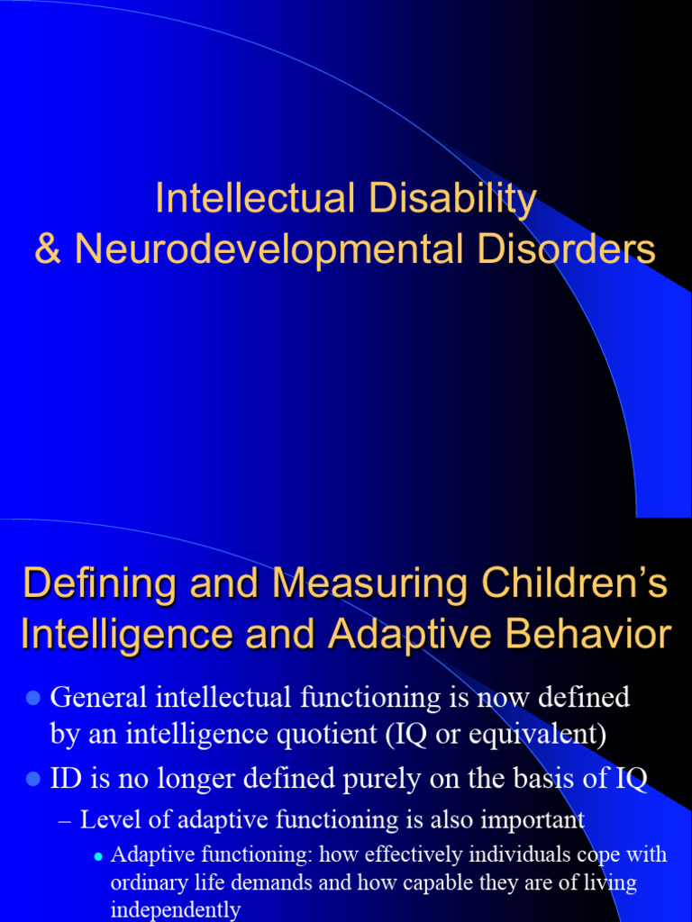 28-Intellectual Disability | PDF | Intellectual Disability | Clinical Medicine