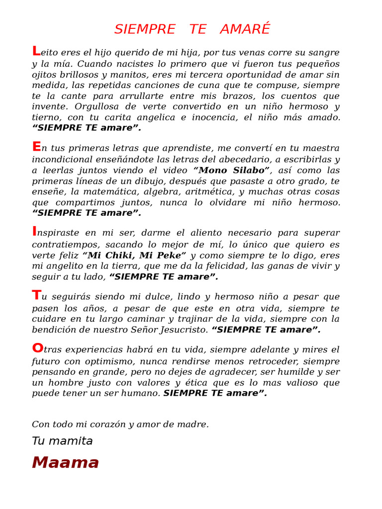 Siempre Te Amaré | PDF