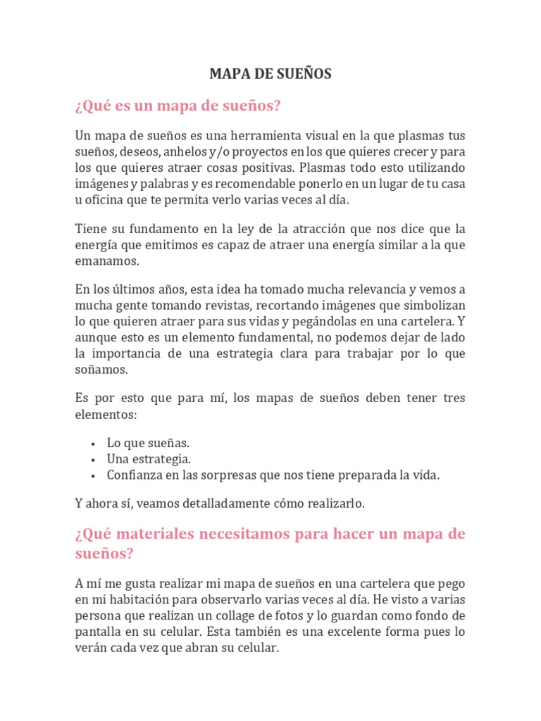 MAPA DE SUEÑOS | PDF | Sueño | Mente