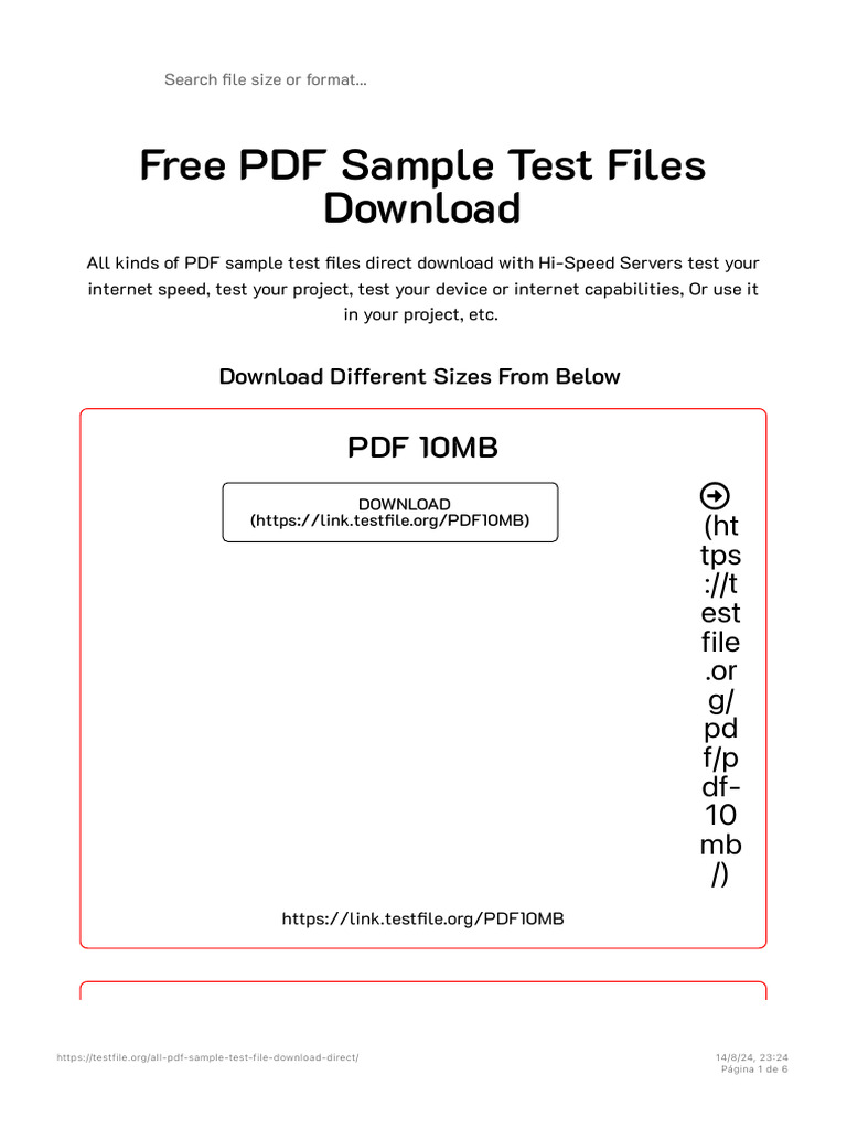 All Sizes PDF Sample Test File Download Direct | PDF | Download ...