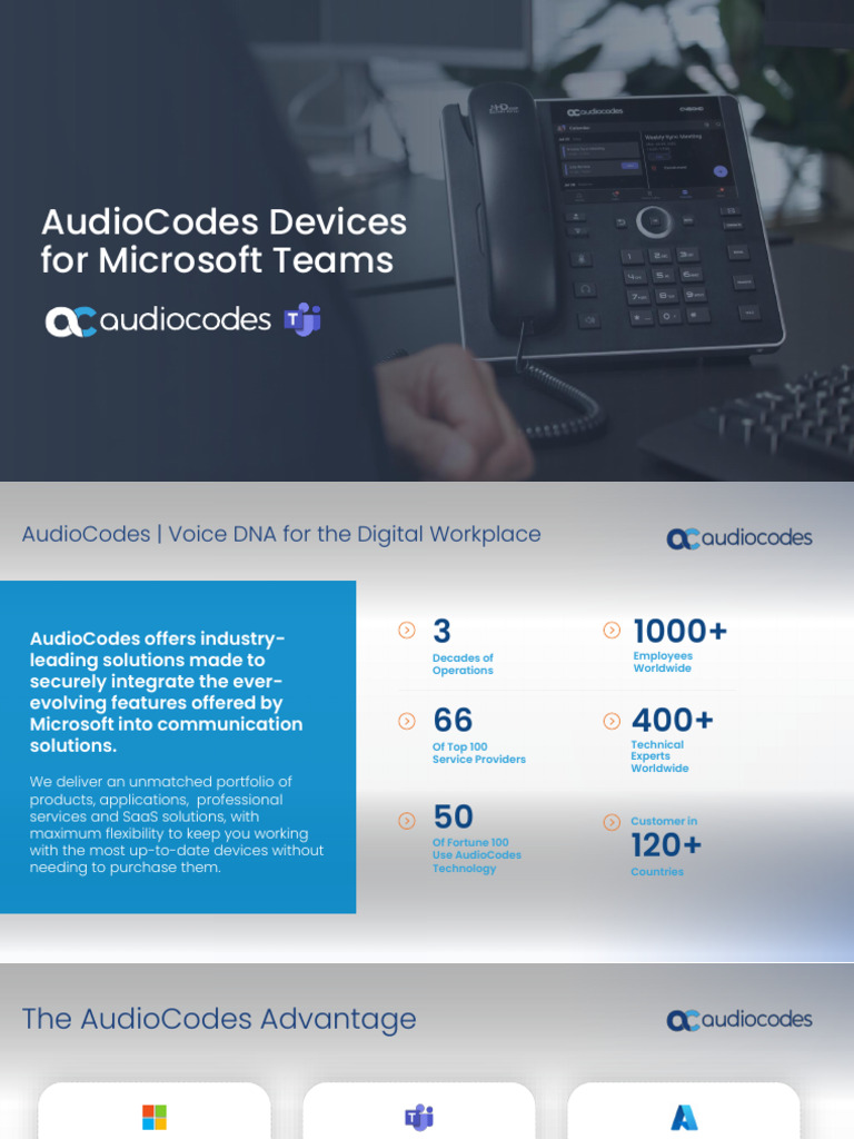 AudioCodes Devices for Microsoft Teams | PDF | Android (Operating ...