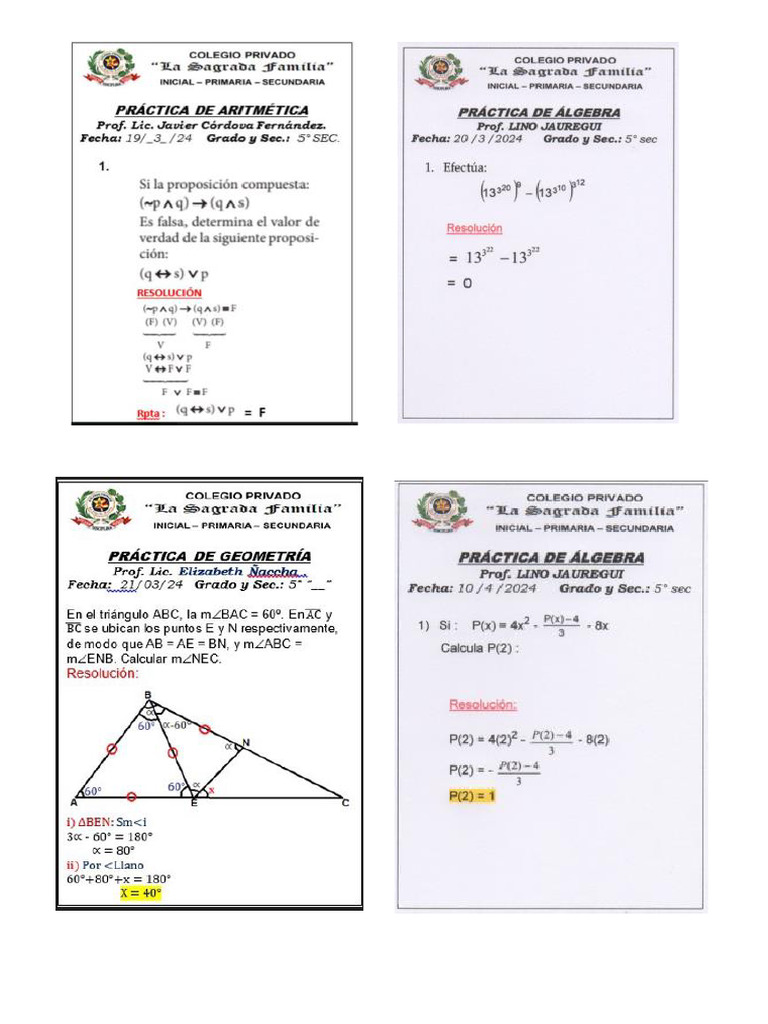 Practicas de Matemáticas - 2024 | PDF