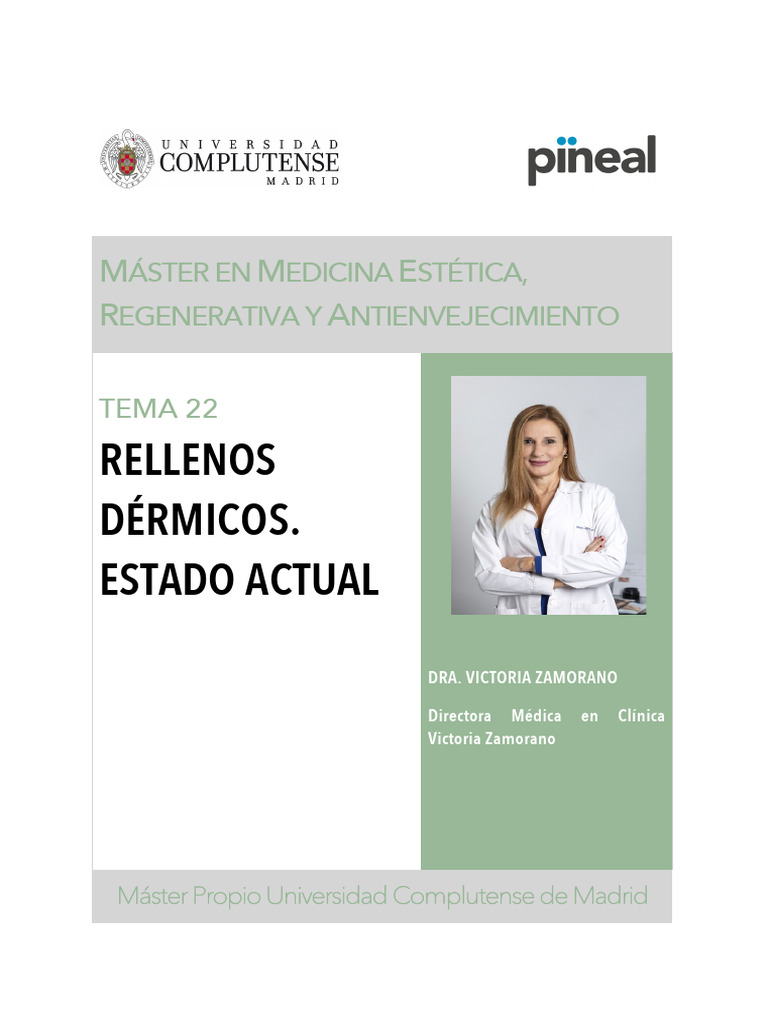 TEMA 21. Rellenos Dérmicos. Estado Actual. | PDF