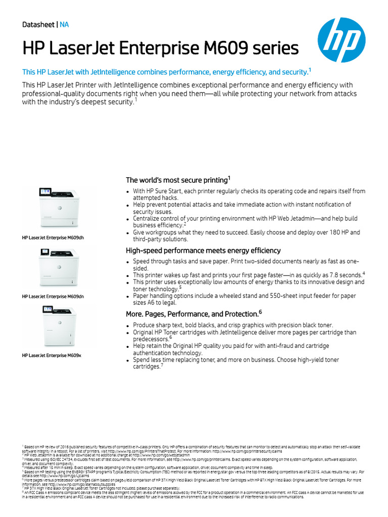 HP Laserjet Enterprise M609 Series | PDF | Remote Desktop Services ...