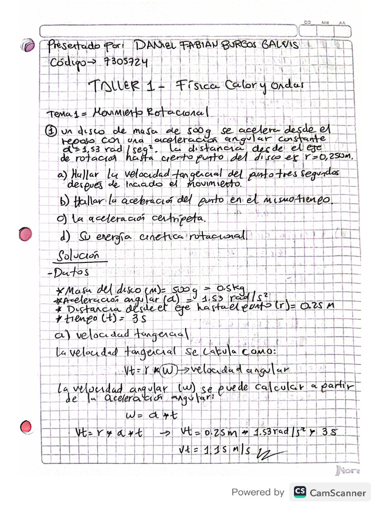 Taller 1 - Calor y Ondas - DanielBurgos | PDF