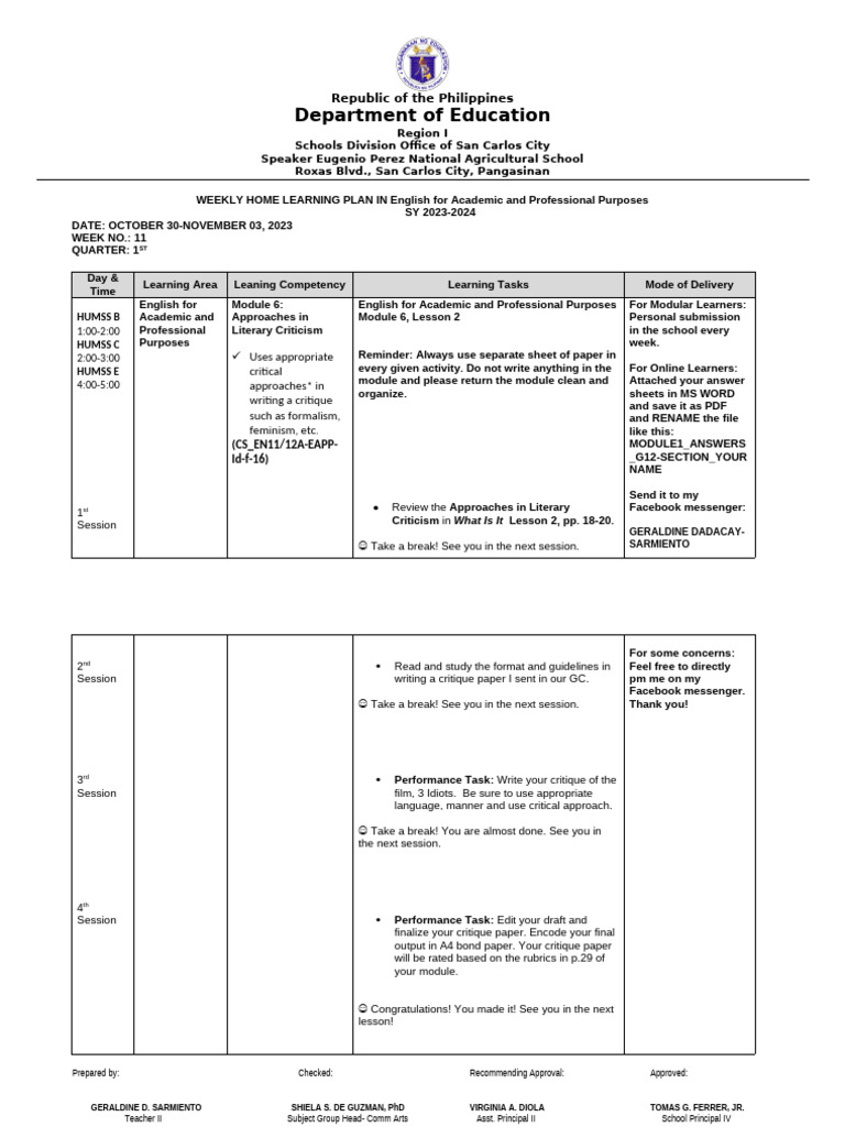 WHLP Module 6 Lesson 1 Types of Speeches and Speech Styles | PDF | Learning | Human Communication