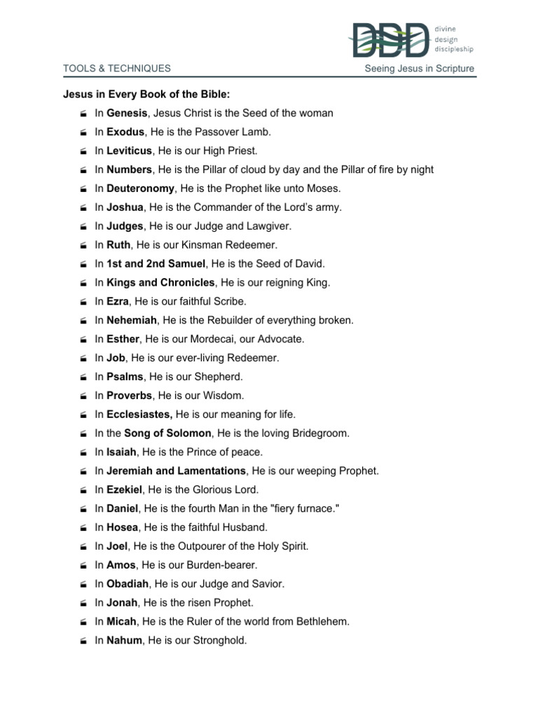 Tools Techniques Seeing Jesus Bible | PDF | Jesus | Bible