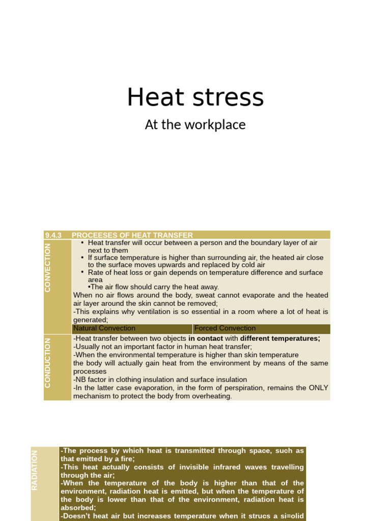 Heat Stress | PDF | Heat Transfer | Body Mass Index