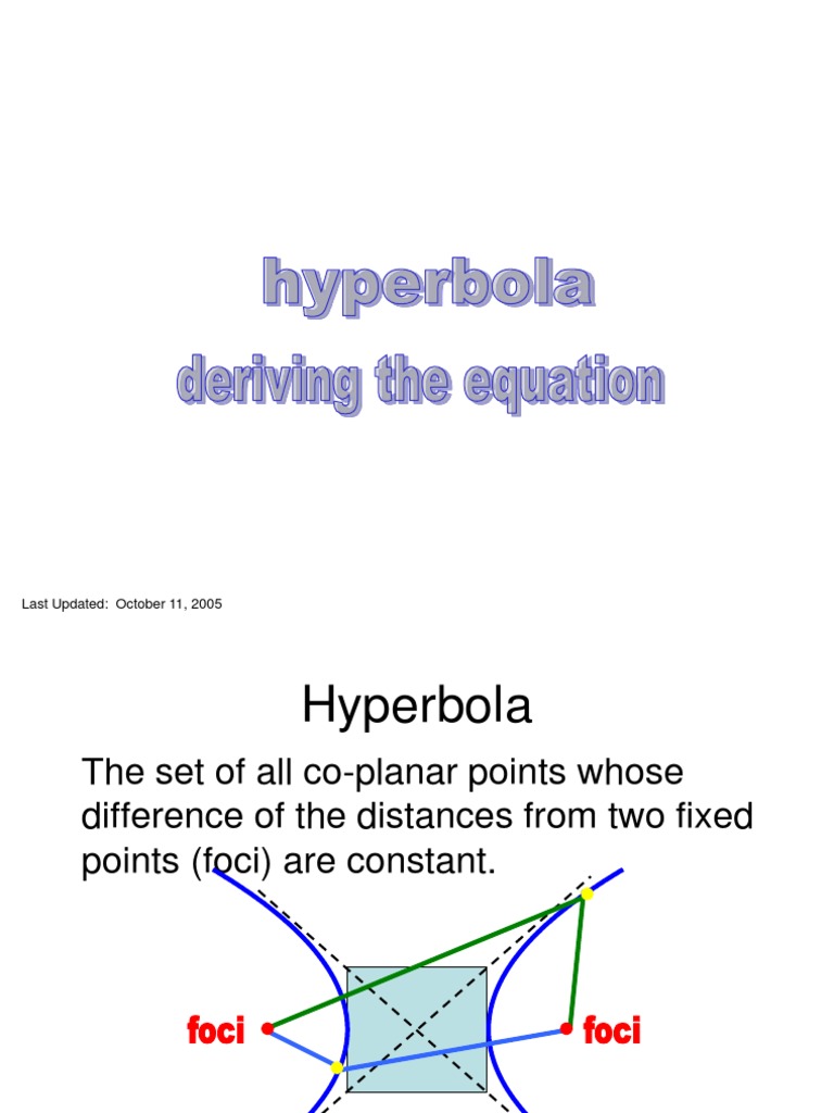 Hyperbola Derived | PDF | Teaching Methods & Materials