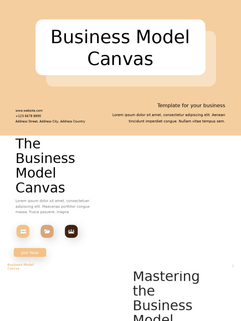 Business Model Canvas - Presentation Template | PDF | Economies | Marketing