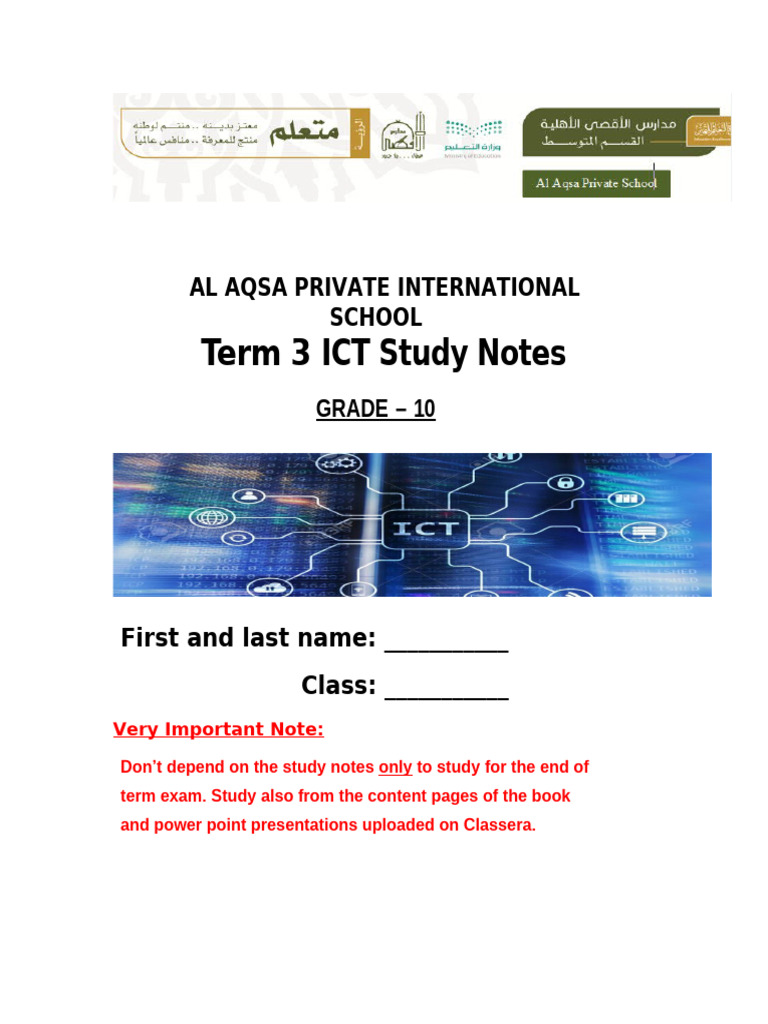 Grade 10 Exam Study Notes | PDF | Adobe In Design | Color