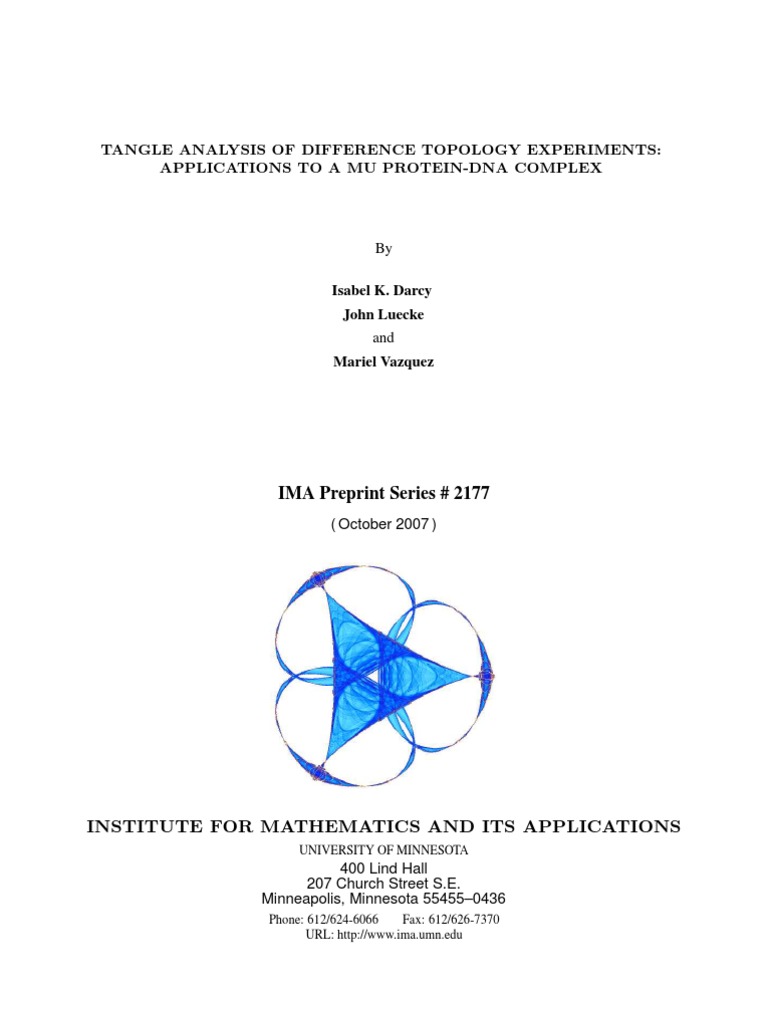 Isabel K. Darcy, John Luecke and Mariel Vazquez - Tangle Analysis of ...