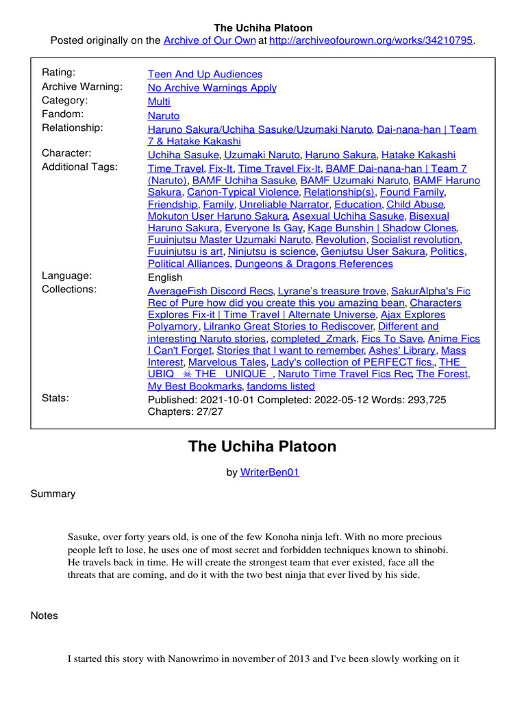 The Uchiha Platoon | PDF