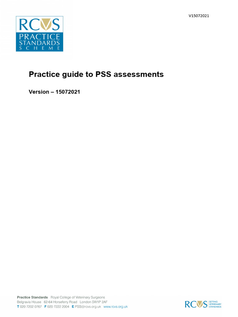 Practice Guide To Pss Assessments | PDF