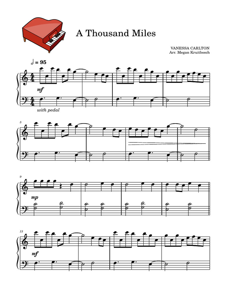A Thousand Miles - Vanessa Carlton | PDF