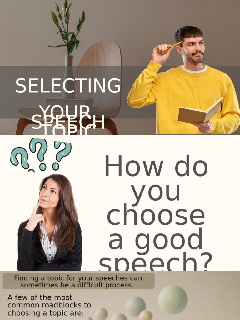 Selecting Your Speech | PDF | Brainstorming | Cognition