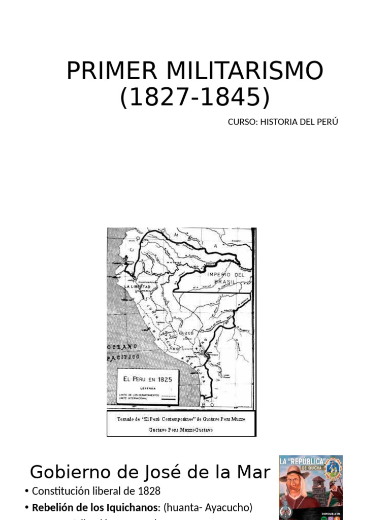Primer Militarismo (1827-1845) | PDF