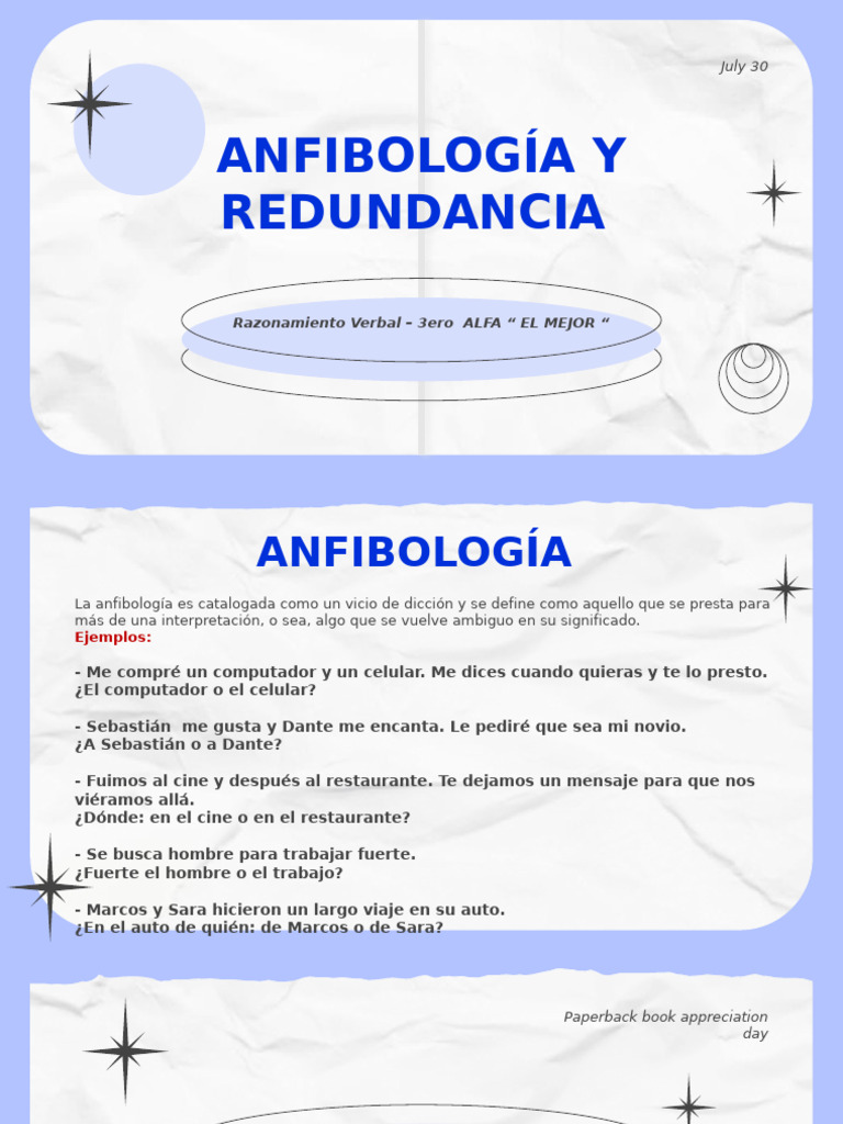 Anfibología y Redundancia | PDF