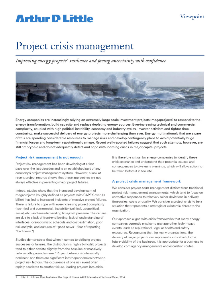 adl_project_crisis_management | PDF | Crisis Management | Risk