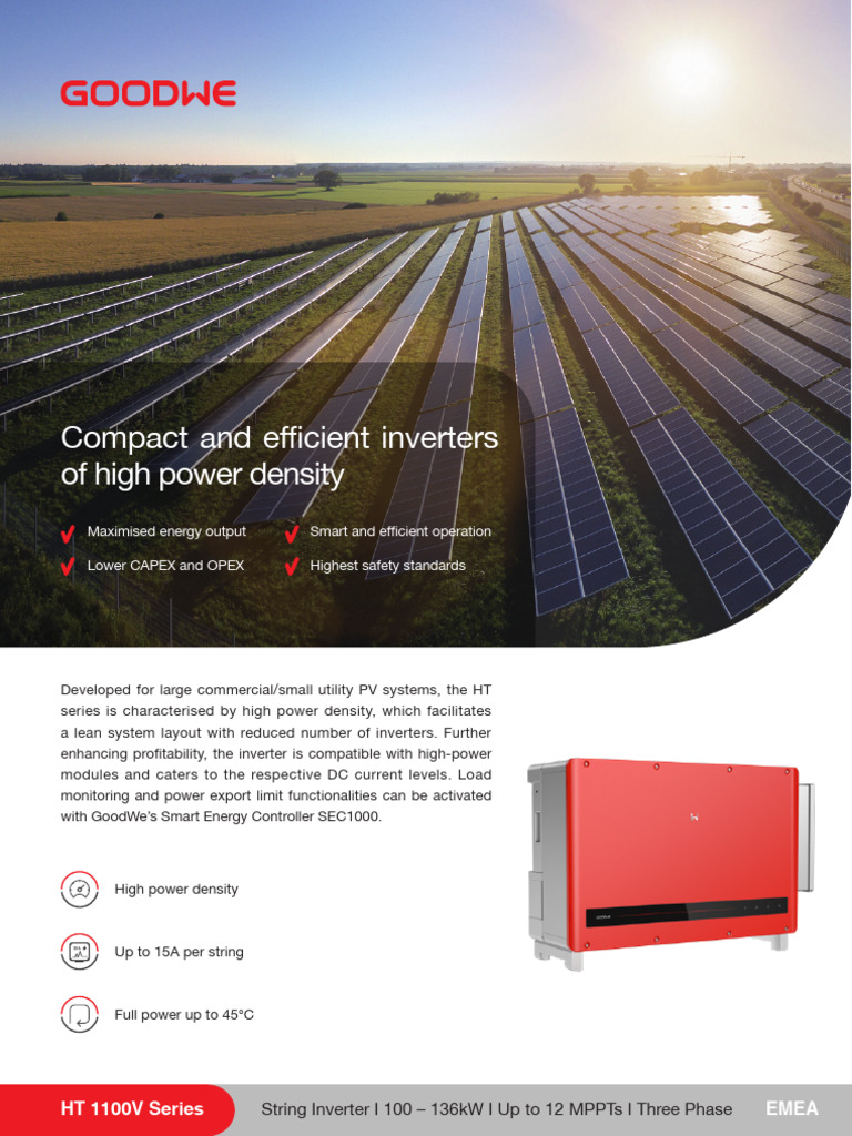GW - HT 1100V - Datasheet - EMEA-EN | PDF | Power Inverter | Alternating Current