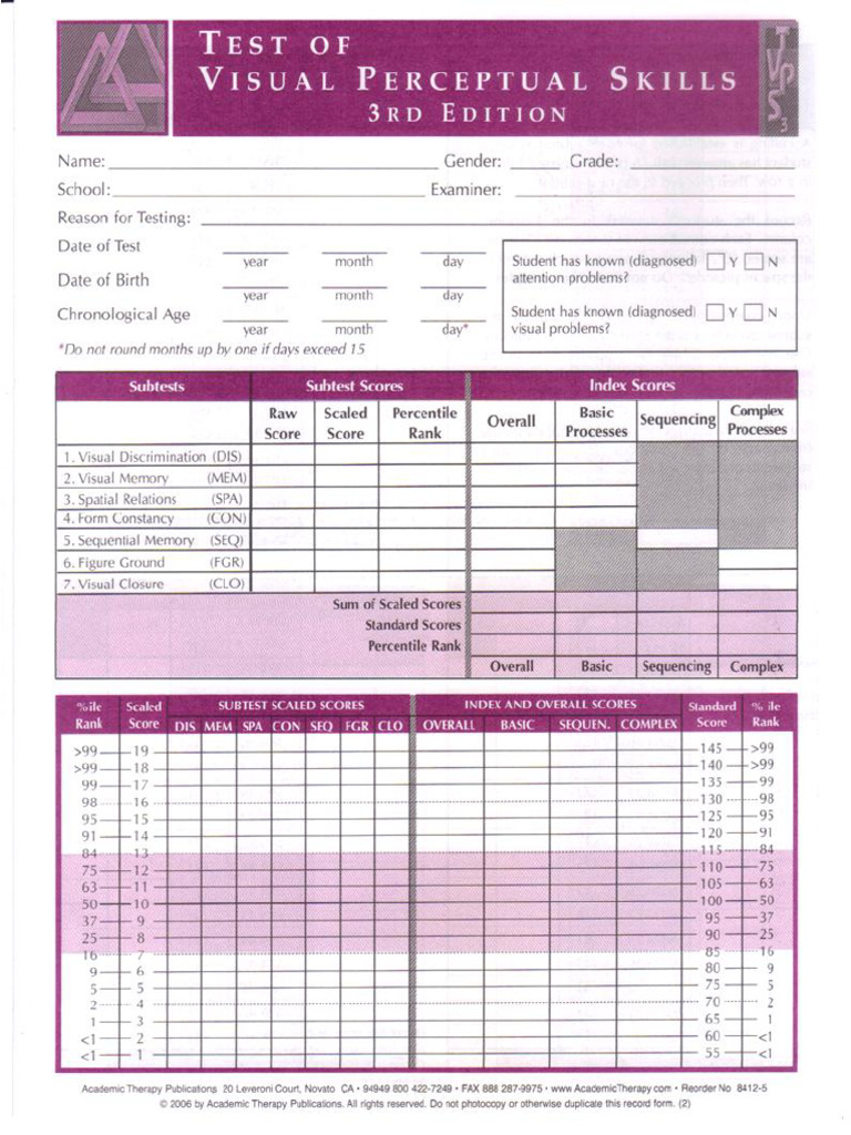 Formato de Llnado TVPS | PDF
