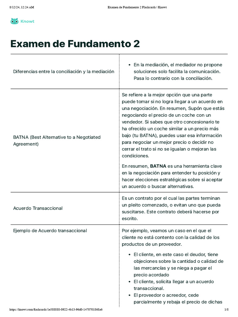 Examen de Fundamento 2 | PDF | Mediación | Arbitraje