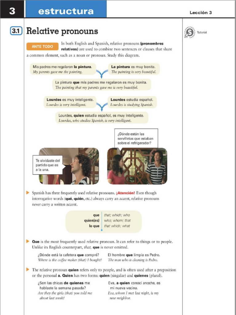 Pronombres Relativos | PDF