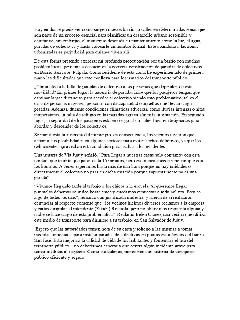 Carta Del Lector | PDF