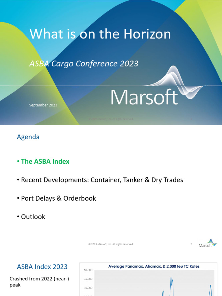 Marsoft On Shipping Markets For ASBA Miami 2023 v4 | PDF | Containerization | Economies