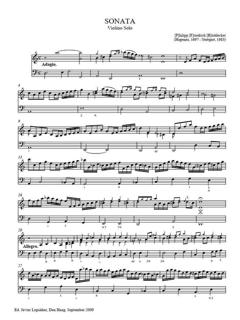 Böddecker Violinsonata | PDF | Musical Forms | Musical Compositions