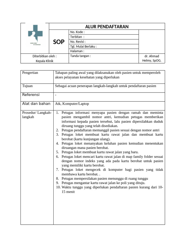 SPO Pendaftaran | PDF