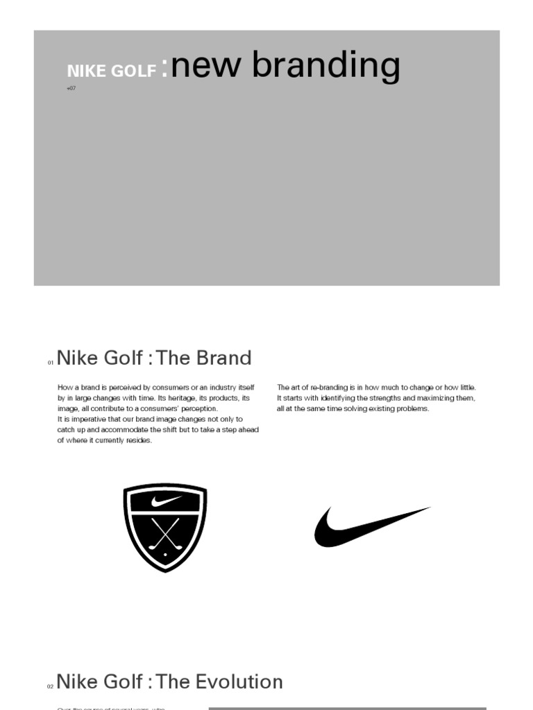 Nike Golf Brand Manual | PDF | Logos | Brand